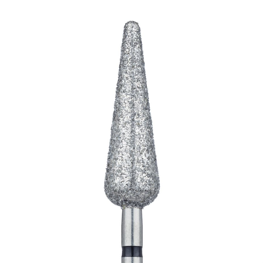 Long Tapered Torpedo Diamond Bur, Shoulder, 6mm Ø, Super Coarse, HP