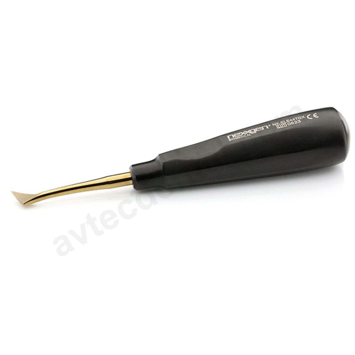 44 Small Cryer Root Elevator, Gold Titanium, Octoblack® Handle