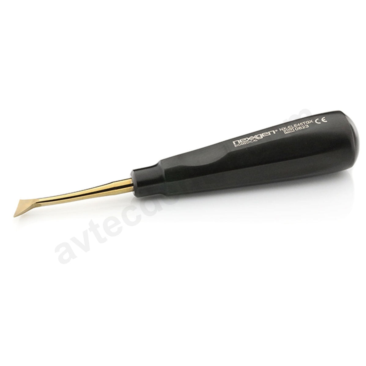 45 Small Cryer Root Elevator, Gold Titanium, Octoblack® Handle | Avtec Dental