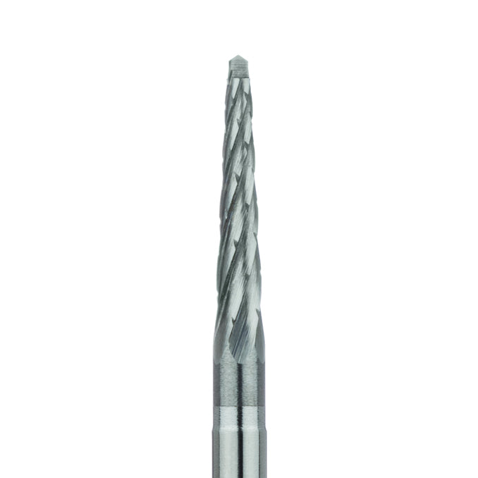 Surgical Lindemann Carbide Bur, Cross Cut, Spade Tip, 2.1mm Ø, Length