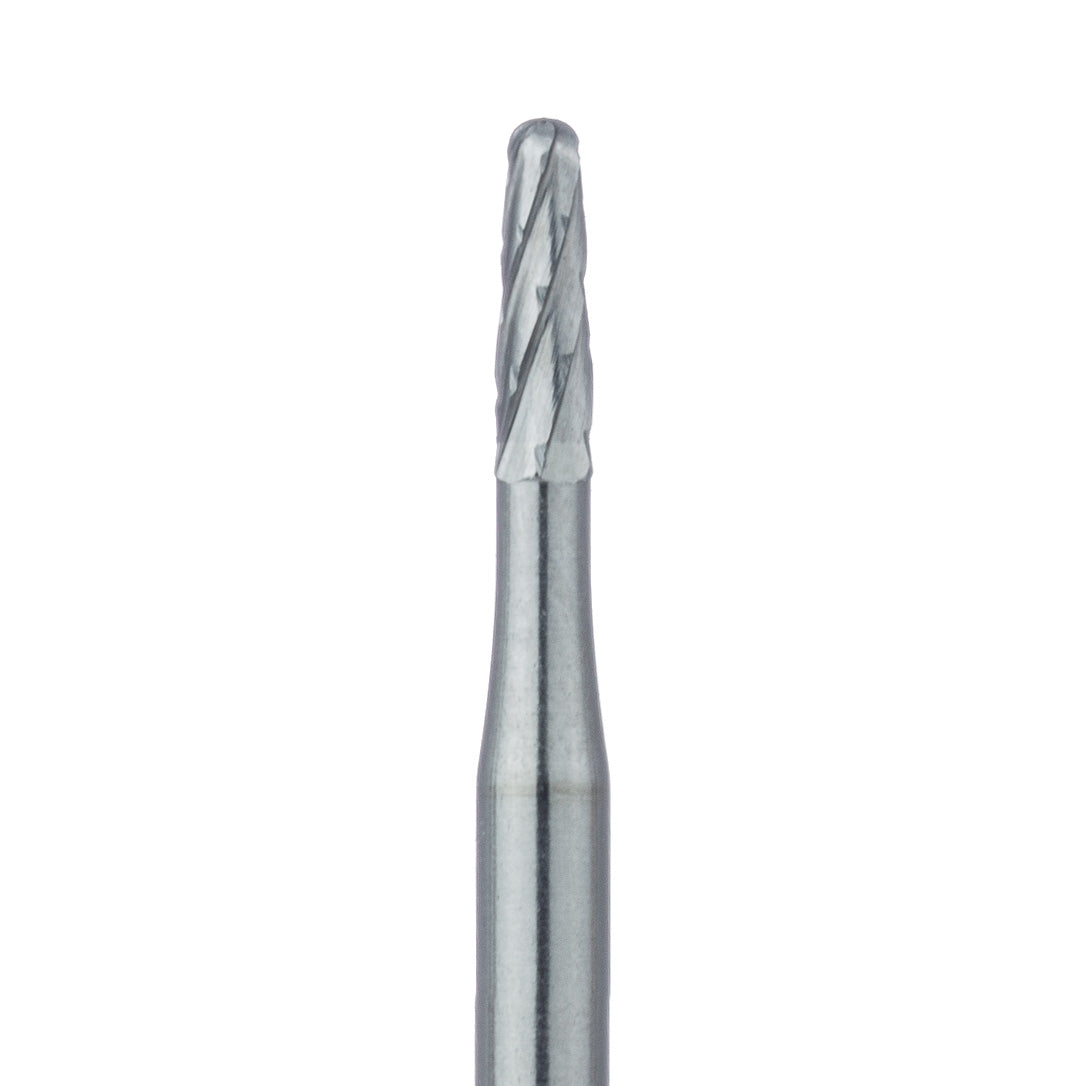 Crown Cutting Carbide Bur, Round End Taper Cross Cut, 1.2mm Ø, FG ...