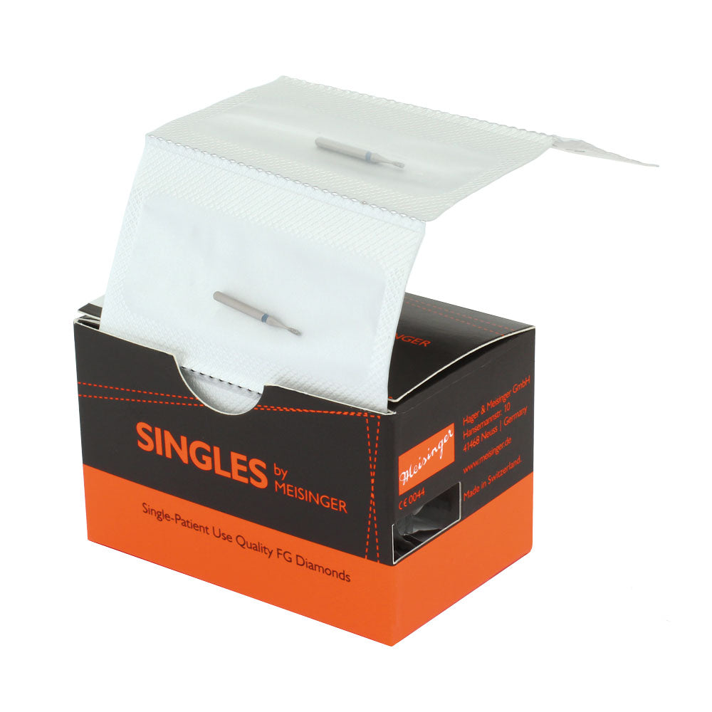 Single-Use Diamond Bur, Sterile, 25 Pack, 1.2mm Ø, Tapered Point, Need