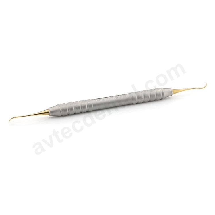 NVI #3 Posterior Scaler, Gold Titanium, Tru-Grip® Handle | Avtec Dental