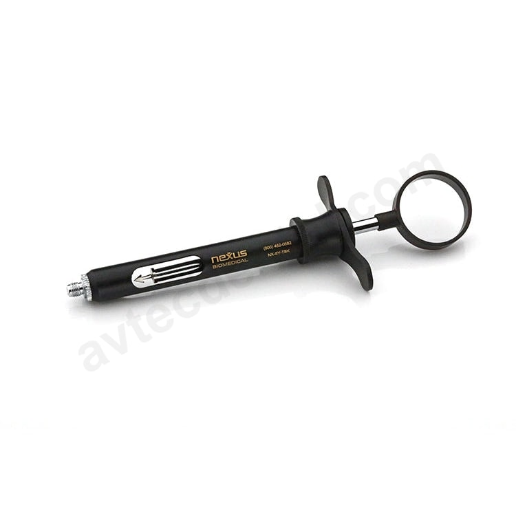 Teflon Aspirating Syringe, Black, 1.8cc | Avtec Dental