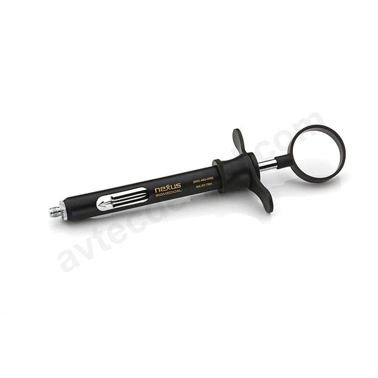 Teflon Aspirating Syringe, Black, 1.8cc | Avtec Dental