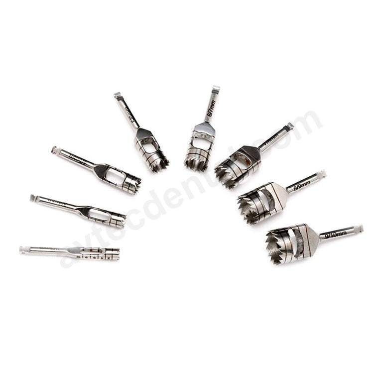Bone Harvesting Trephines (Assorted Sizes) | Avtec Dental