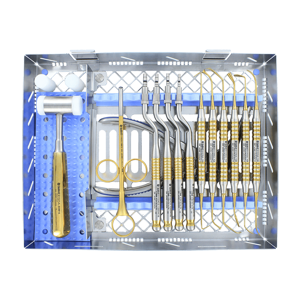 Sinus Lift Kit (Full Instrumentation) 11 Piece - Gold Titanium | Avtec ...