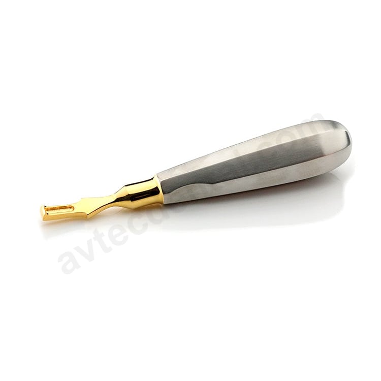 Ergonomic Bone Harvesting Scraper, Back Action, Gold Titanium | Avtec ...